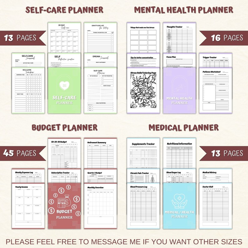 Mega Adhd Planner Bundle for Adults Printable A4,ultimate Life Planner ...
