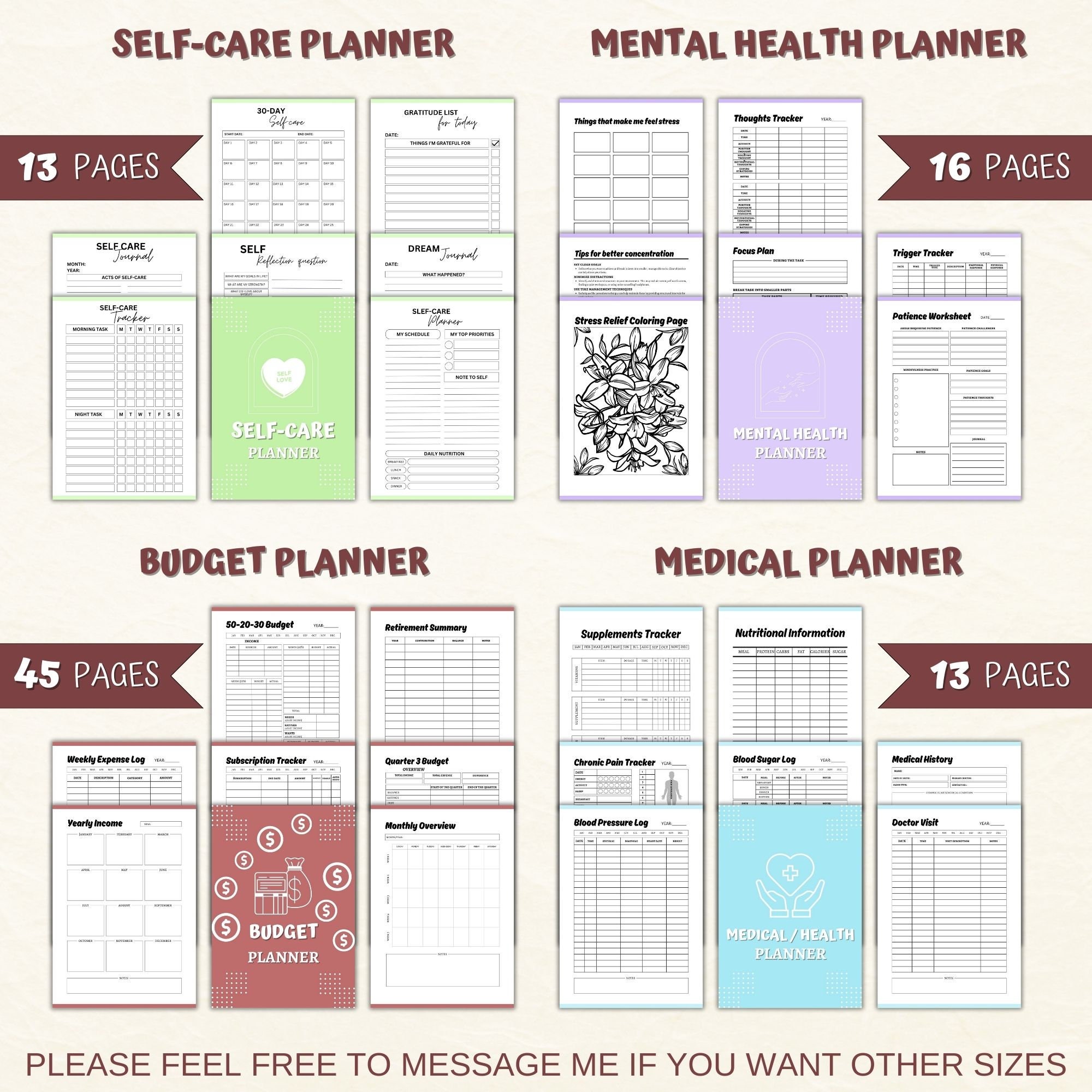 Mega Adhd Planner Bundle for Adults Printable A4,ultimate Life Planner ...