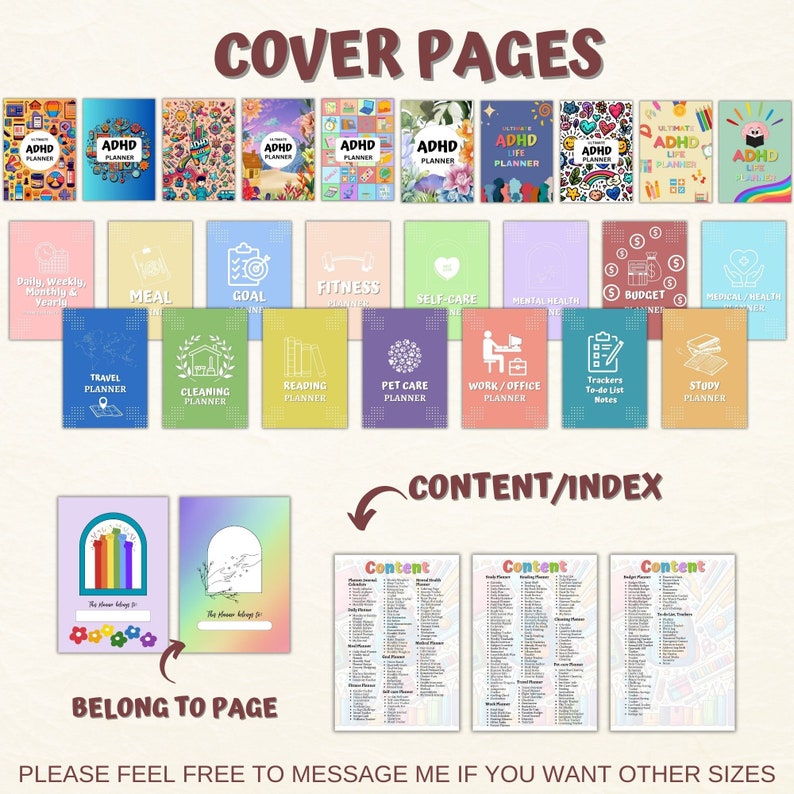 Mega Adhd Planner Bundle for Adults Printable A4,ultimate Life Planner ...