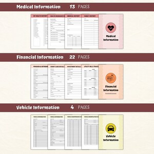 Emergency Binder Printable, Emergency Planner Binder, in Case of ...