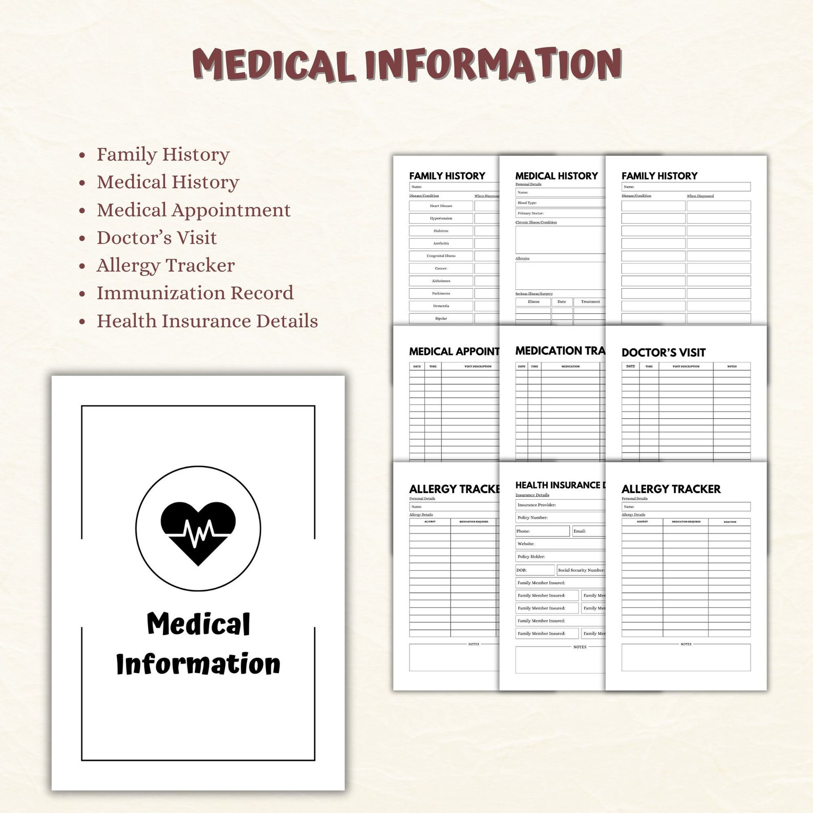 Just in Case Binder Printable Emergency Binder Fillable PDF What If ...
