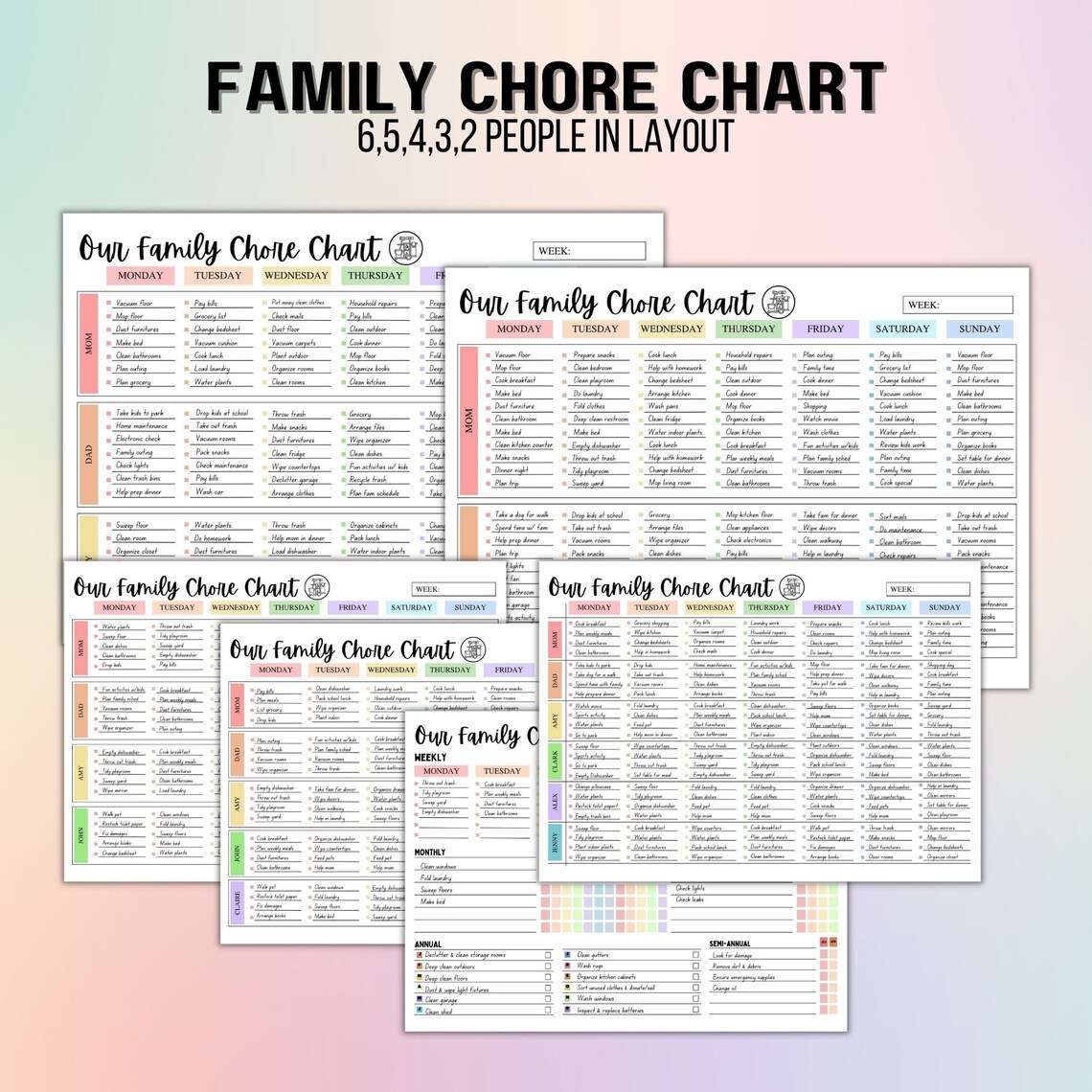Ultimate Cleaning Schedule Bundle Editable,cleaning Planner Bundle A4 ...