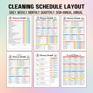 Ultimate Cleaning Schedule Bundle Editable,cleaning Planner Bundle A4 ...