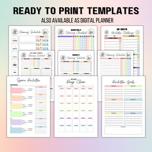 Ultimate Cleaning Schedule Bundle Editable,cleaning Planner Bundle A4 ...