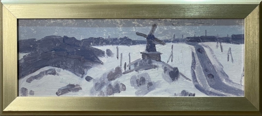 Bright Expressionist Oil Painting "winter Road. Little Karelia ...