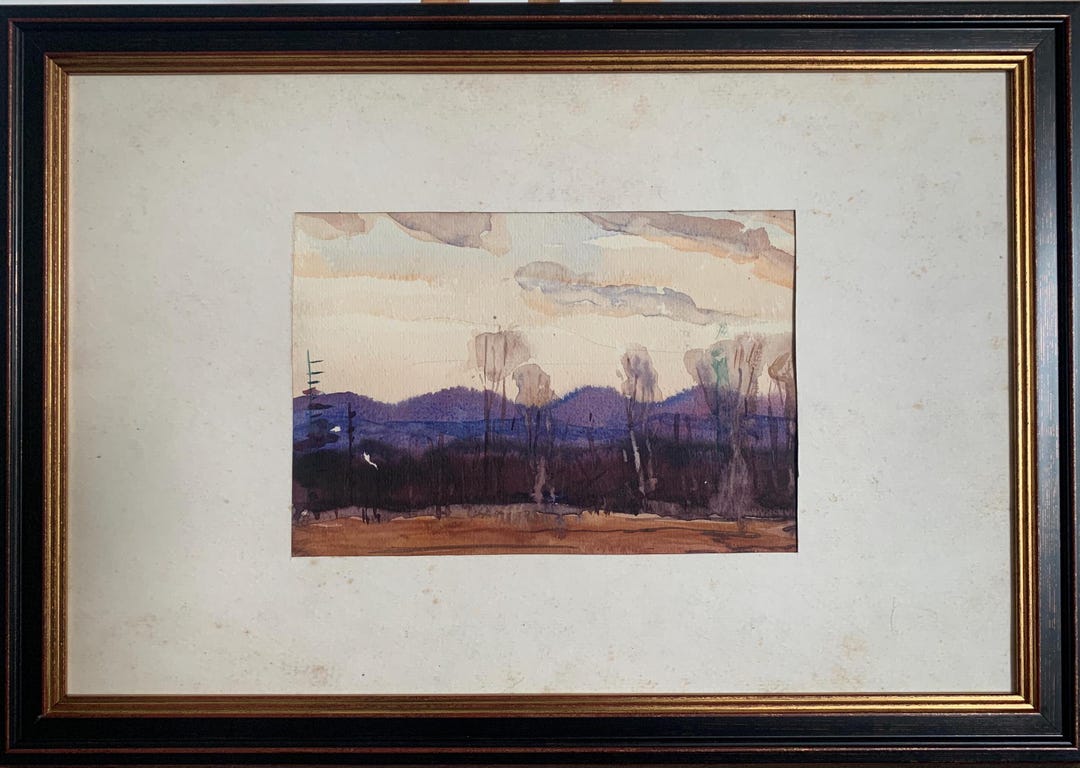 Bright Expressionist Watercolor Painting "village of Scientists ...