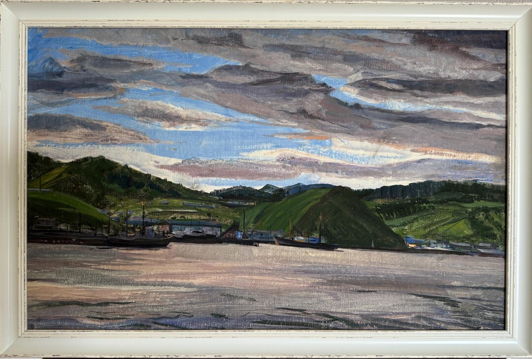 Gribok D.K., Bright Seascape, "village Near the Sea of Okhotsk ...