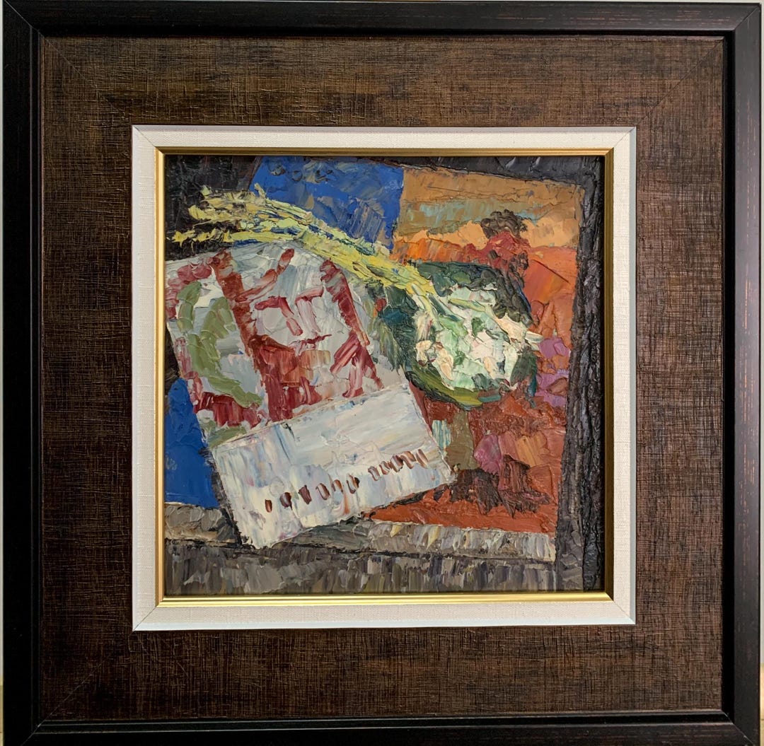 Gribok D,. Bright Expressionism Painting "holiday" Original Vintage Oil ...