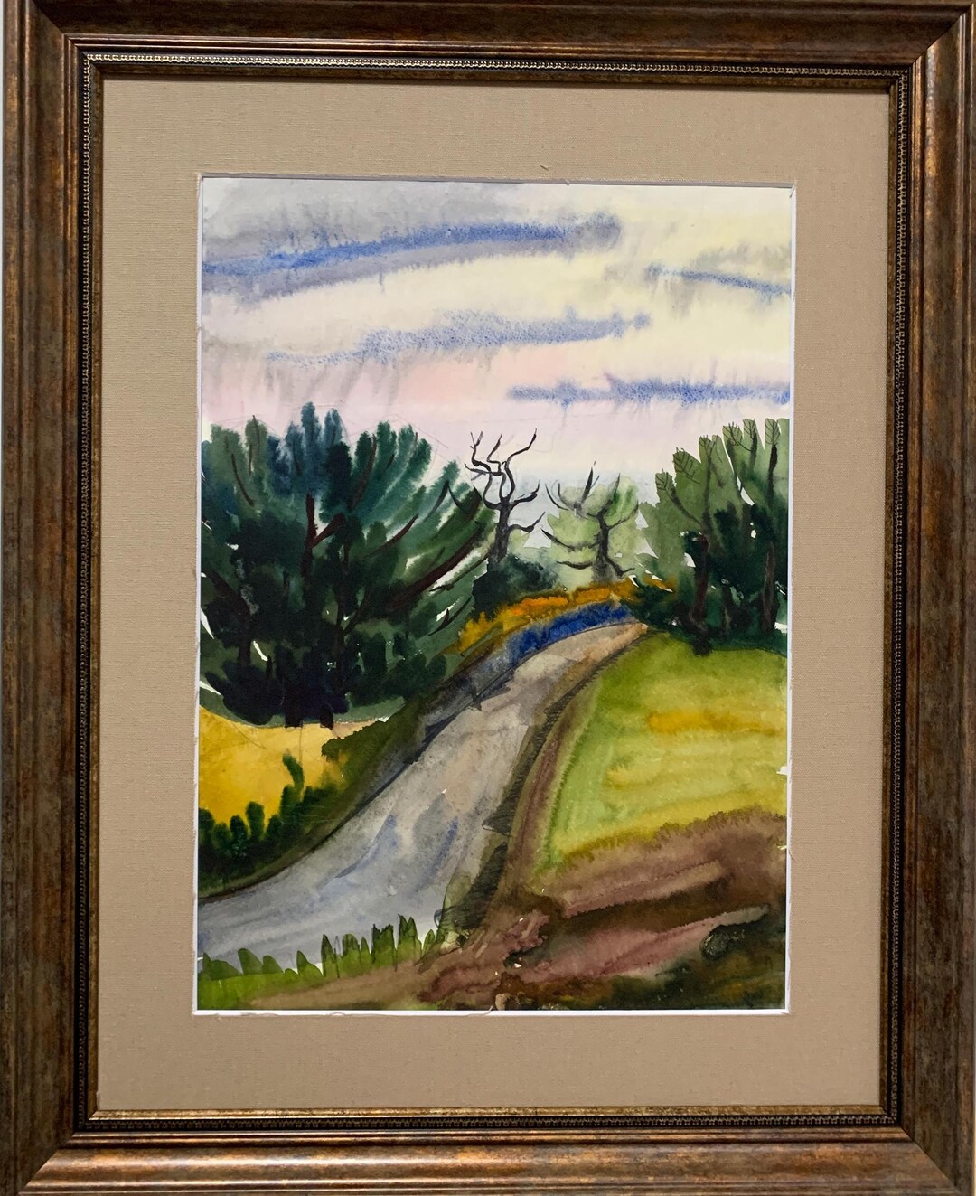 Bright Expressionism Watercolor Painting "young Pine Forest" Original ...