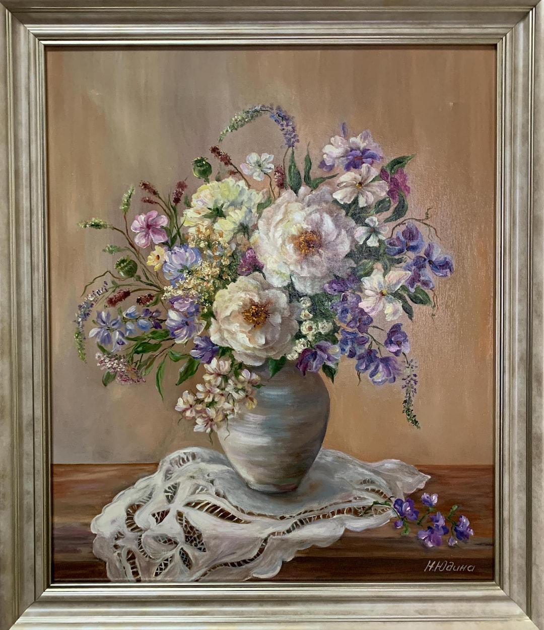 Yudina Natalya, Bright Impressionism Oil Style "bouquet of Wild Flowers ...