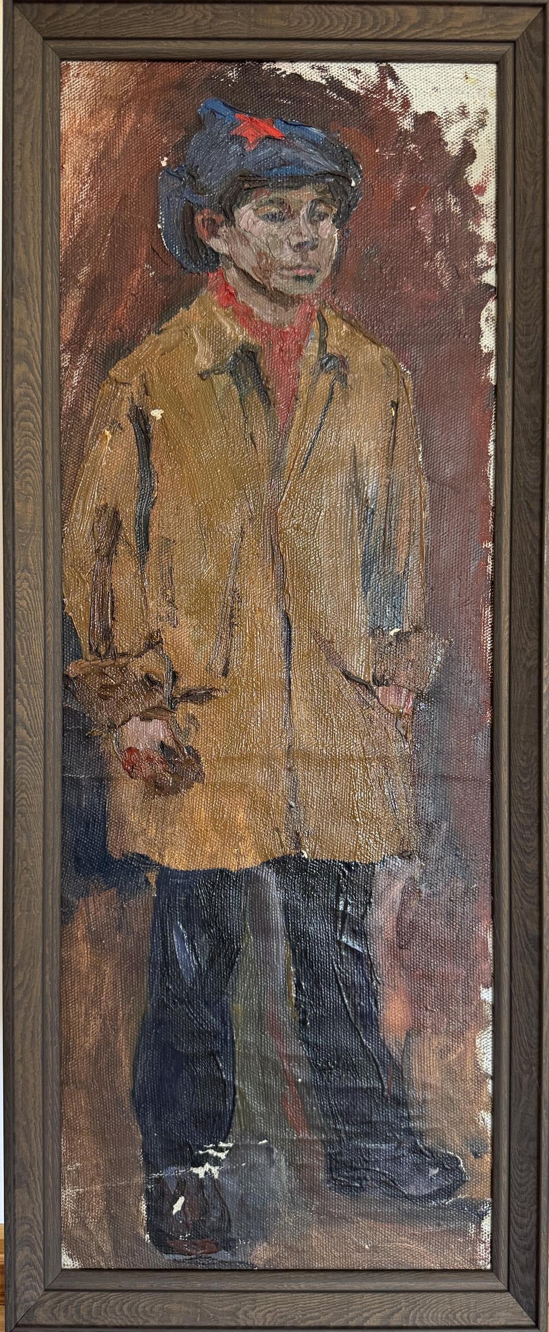 Gribok, Bright Impressionistic Oil Painting "portrait Young Red Army ...
