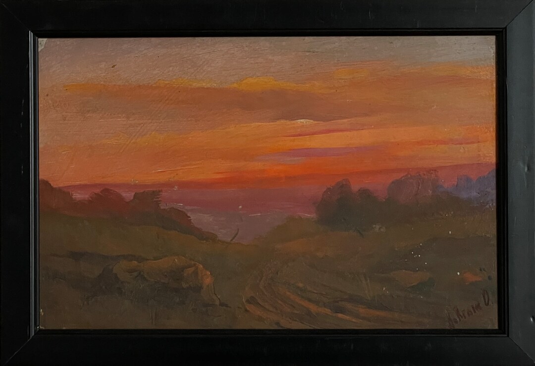 Beautiful Expressionist Oil Painting "sunset in Nature" Original ...