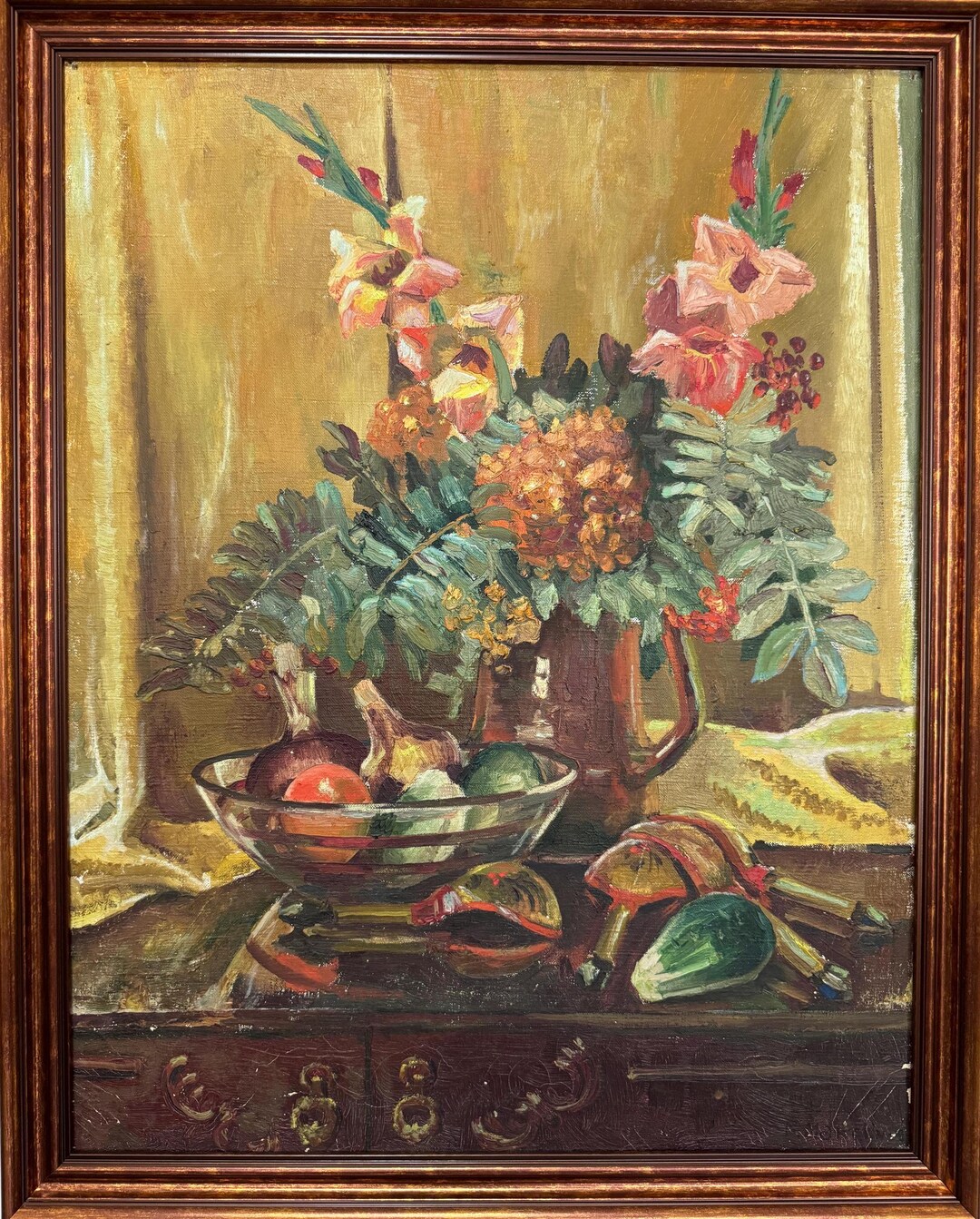 Maksimov K., Bright Expressionism Oil Painting "soviet Still Life ...
