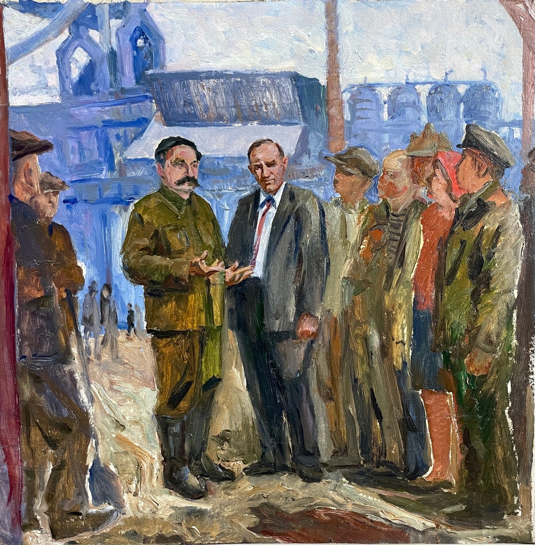 Bright Impressionist Oil Painting "high Management With Inspection the ...