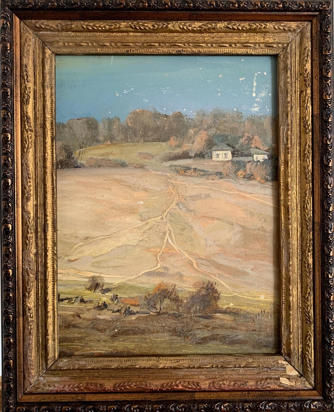 Bright Expressionist Oil Painting "village Farm in Poltava Region ...