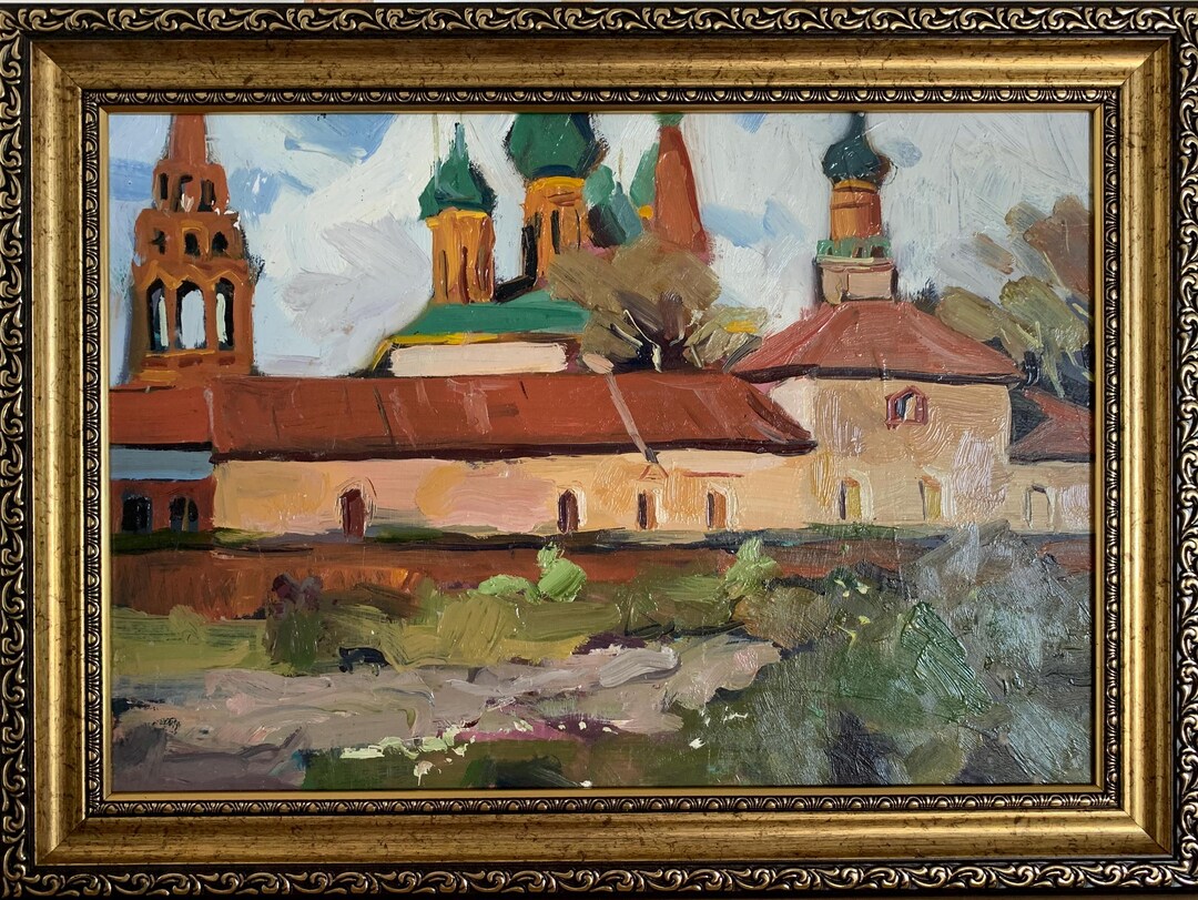 Bright Oil Painting Impressionism "kremlin Courtyards" Original Vintage ...