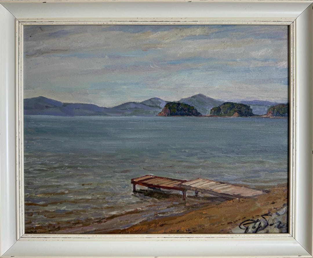 Gorbach S.V., Bright Impressionistic Oil Painting "far East. Wooden ...