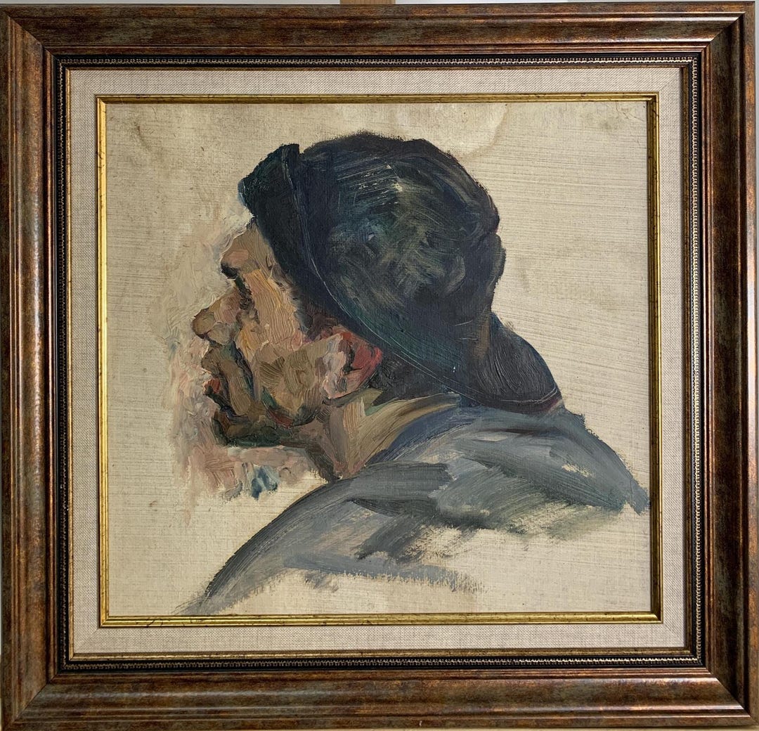 Gribok D.,bright Impressionism Painting "portrait of a Fisherman ...