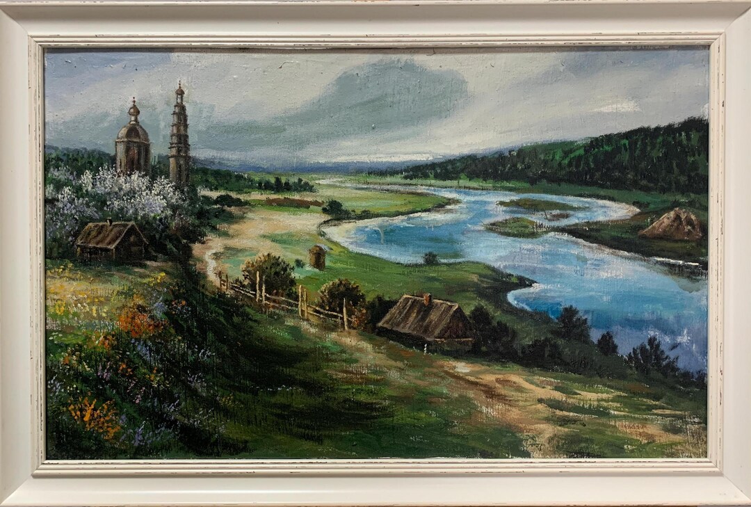 Vivid Expressionism Oil Painting "summer Rain Coming Soon", Original ...