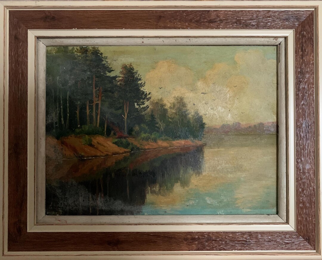 Bright Expressionism Oil Painting "silent Summer Day" Original Vintage ...