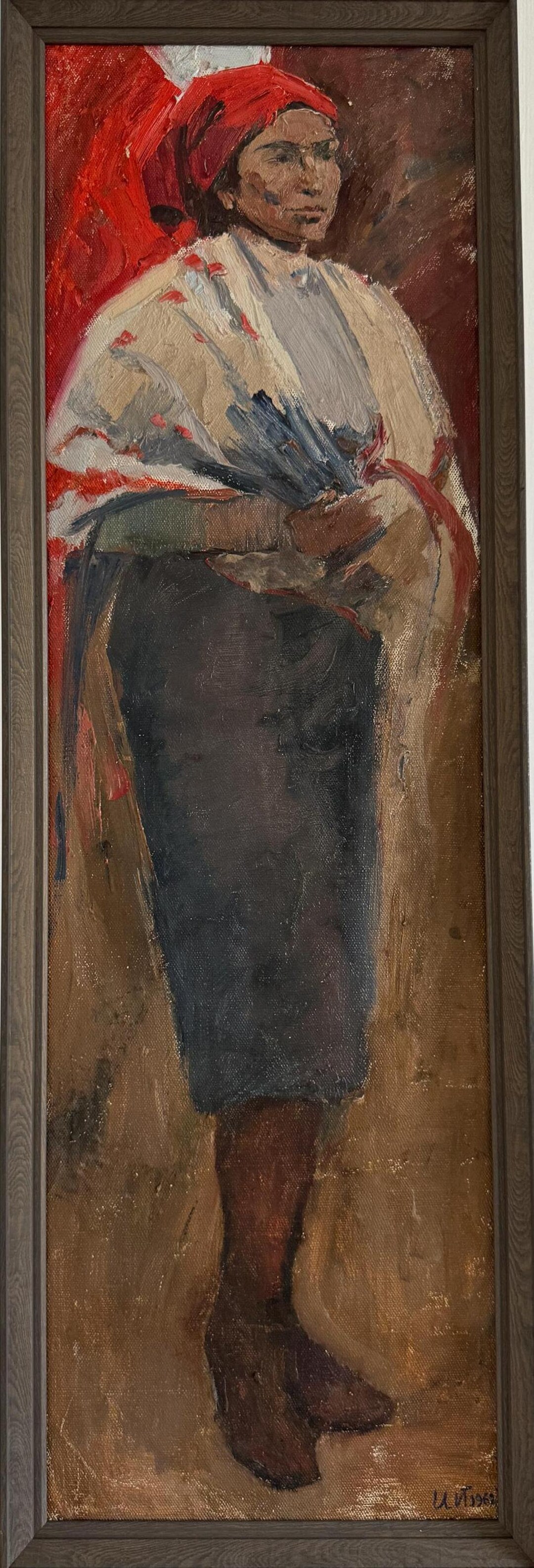 Isaac Tartakovsky, Bright Impressionism Oil Painting "portrait Komsomol ...