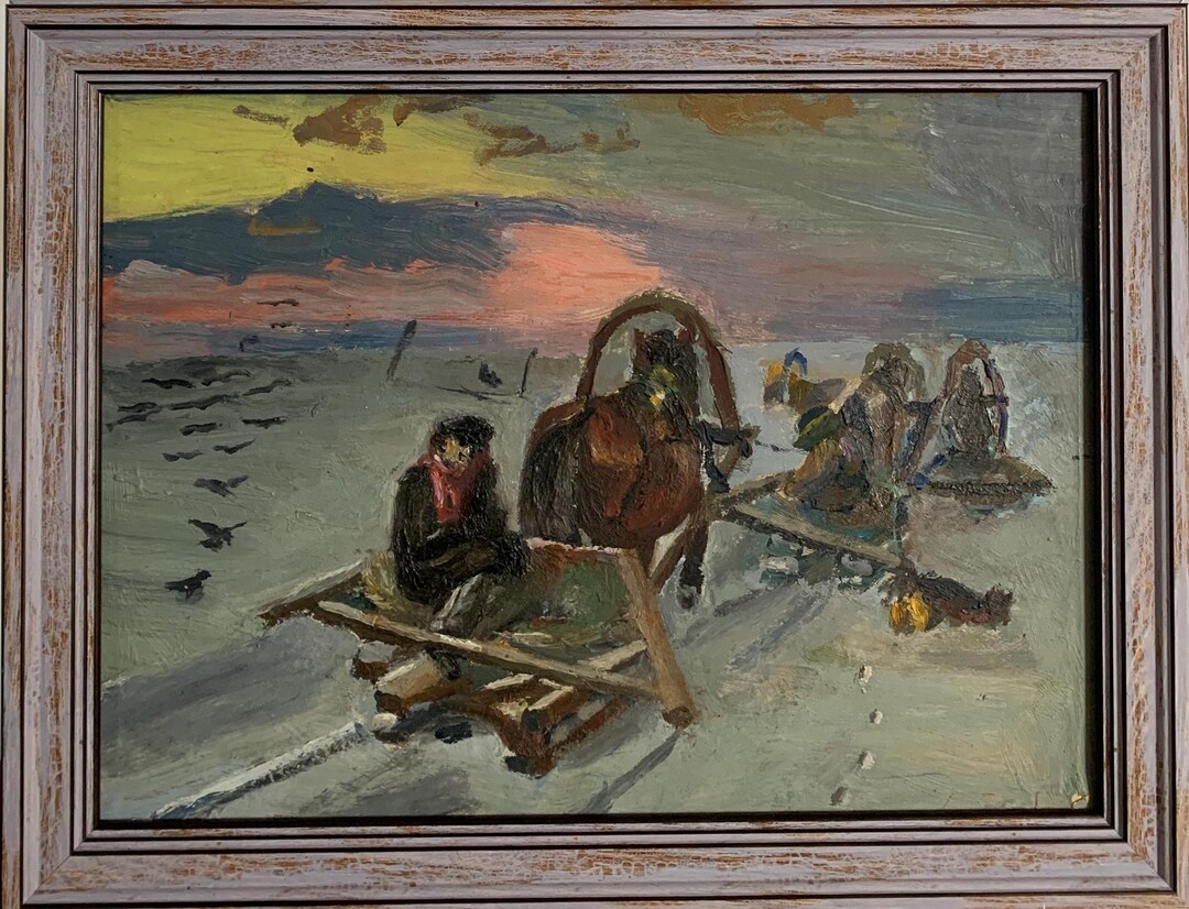 Bright Expressionism Oil Painting "winter Road in Siberia" Original ...