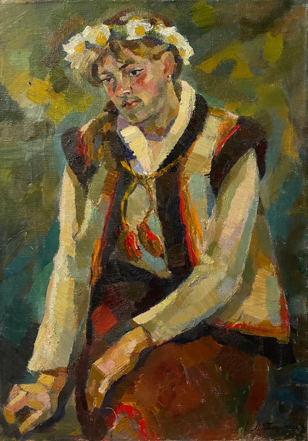 Bright Impressionism Oil Painting portrait of Young Youth Original ...