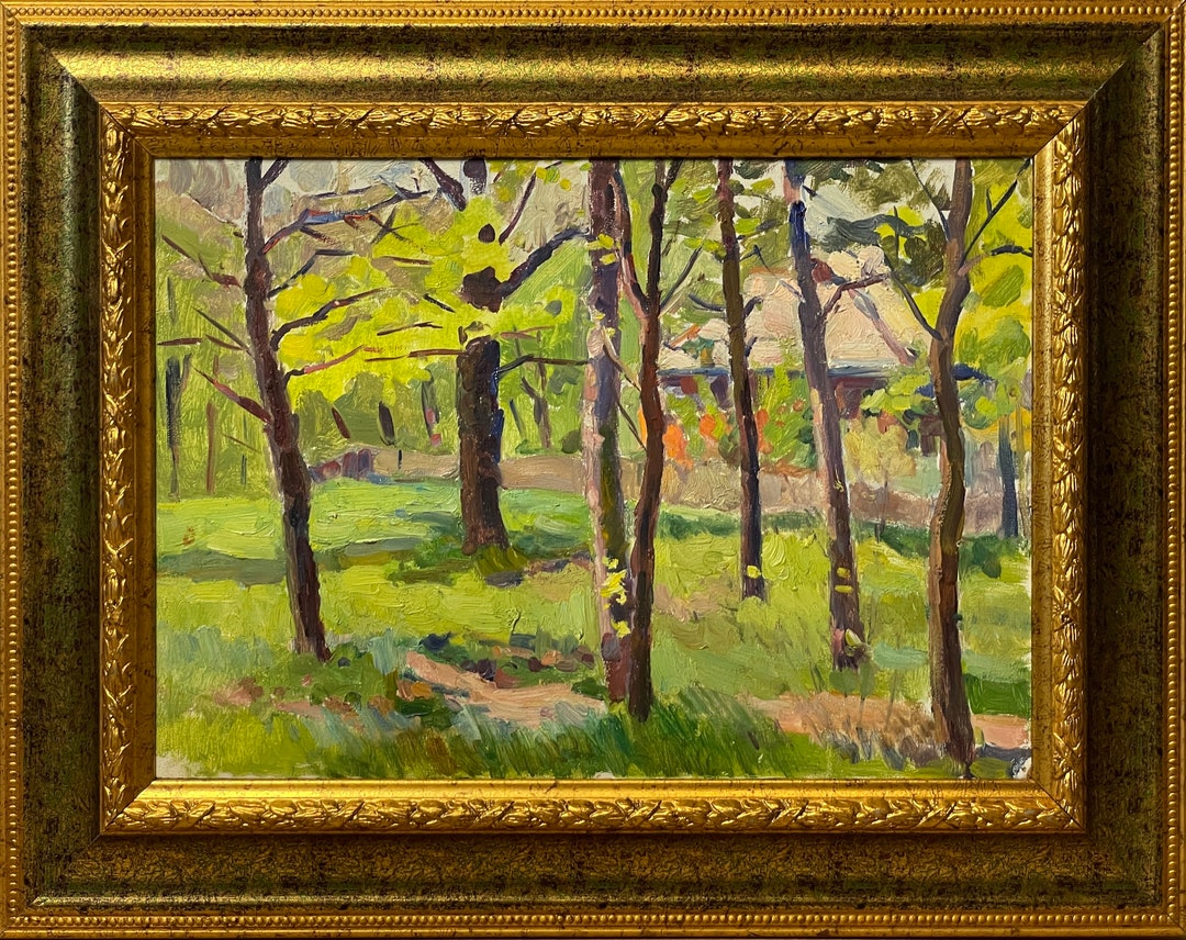 Fenya Kogan, Bright Impressionism Oil Painting "summer in the Park ...