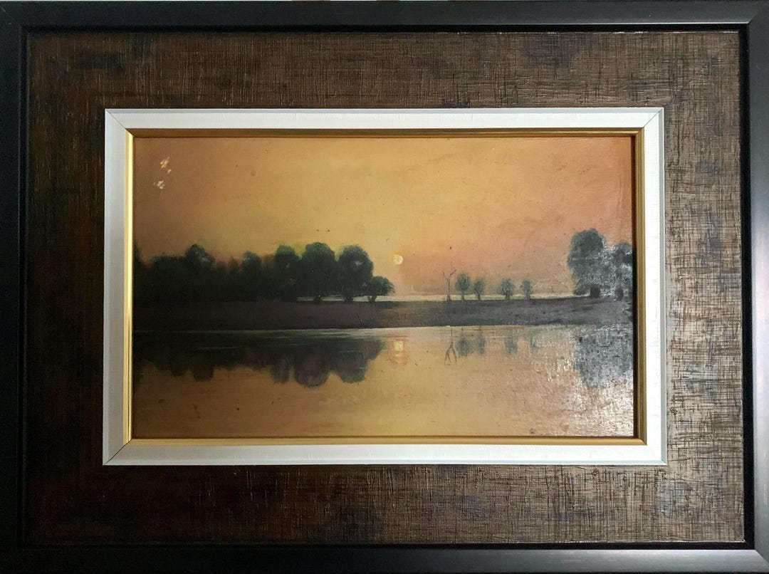 Bright Expressionism Oil Painting "summer Landscape at Sunset" Original ...