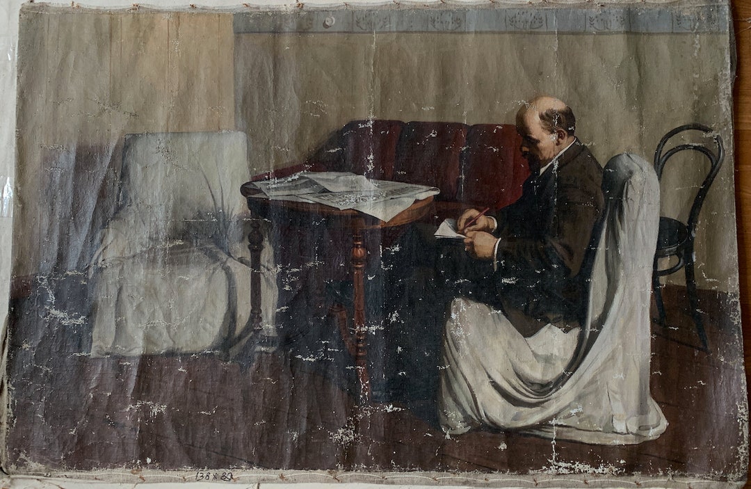 Bright Impressionism Oil Painting "portrait of Lenin in the Office ...