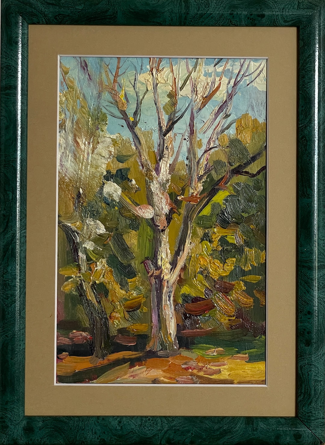 Beautiful Expressionist Oil Painting "tree in Autumn" Original Vintage ...