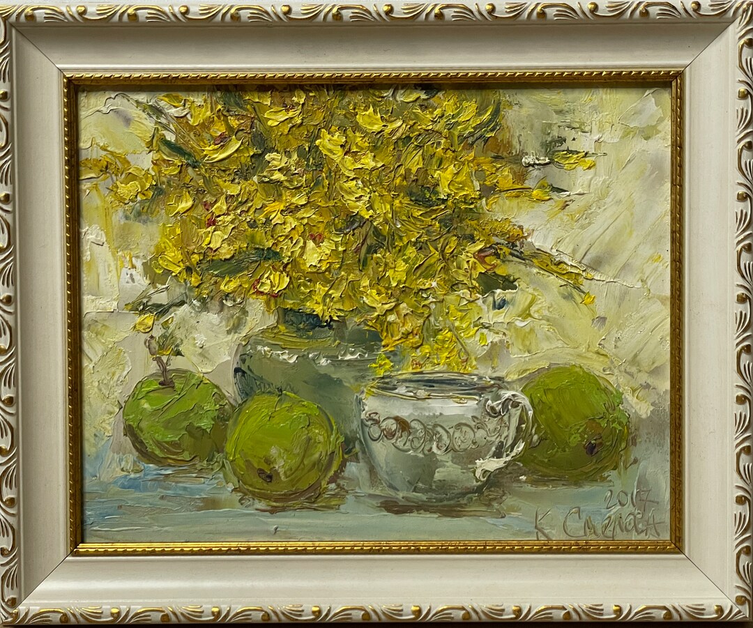 Kristina Smelova, Bright Impressionism Oil Painting "yellow Still Life ...