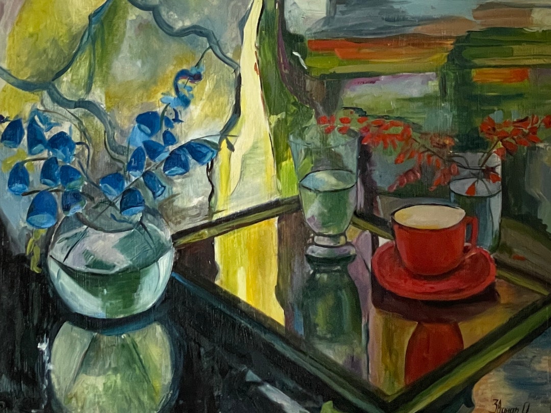 Bright Impressionist Oil Painting "home Spring Still Life. Tea Party ...