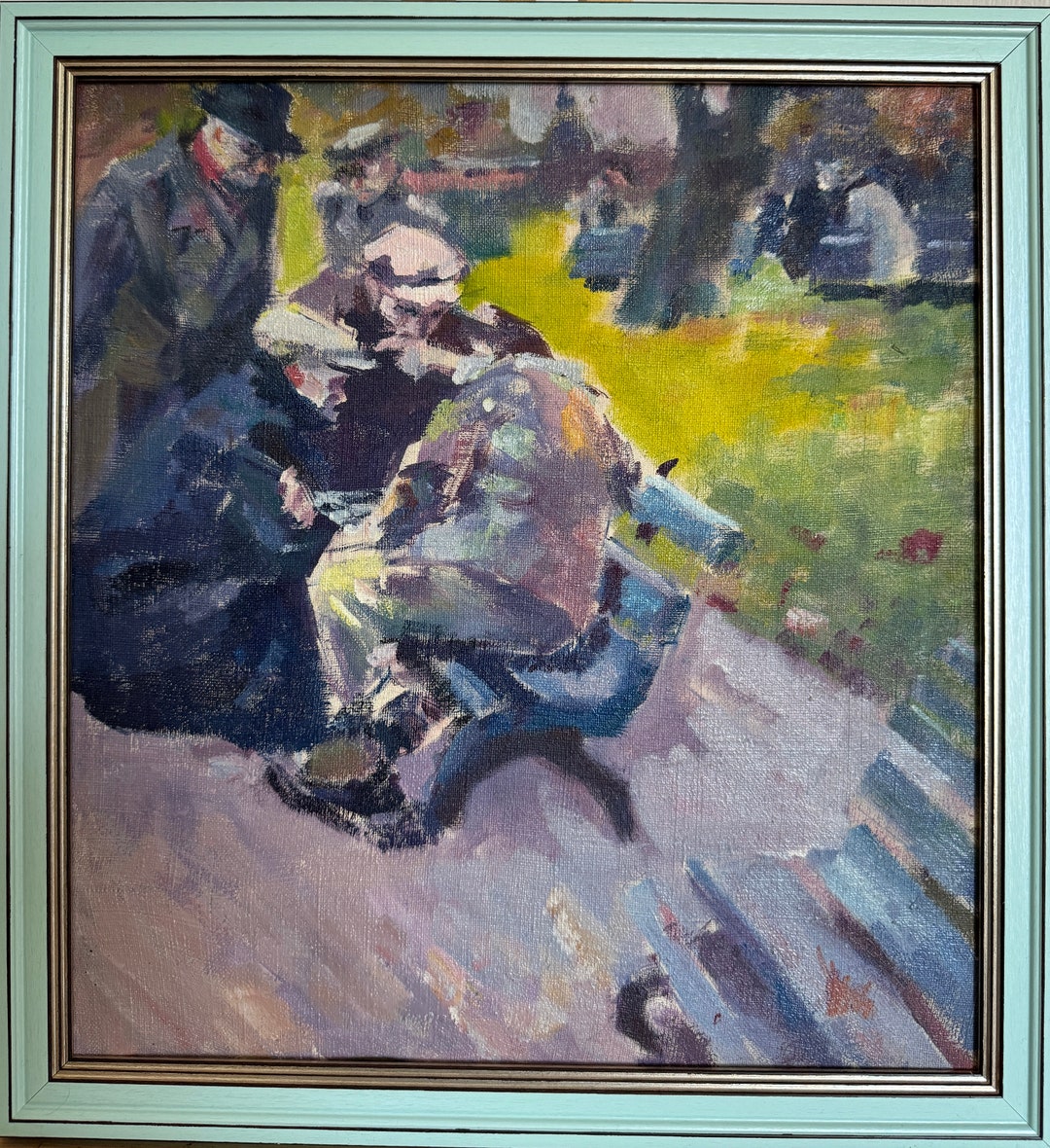 Knyshevsky V., Bright Impressionist Oil Painting "playing Chess in the ...