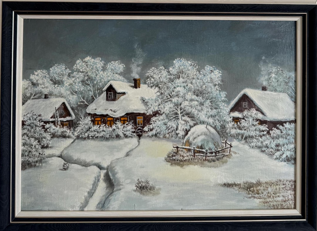 Bright Expressionism Oil Painting "christmas Evening" Original Oil ...