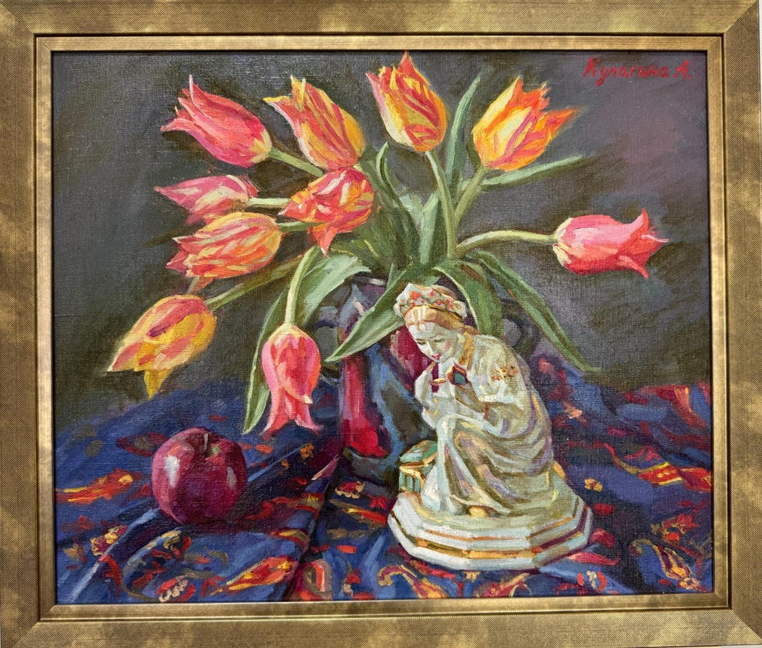 Kulagina Anna, Bright Impressionism Painting "spring Still Life ...