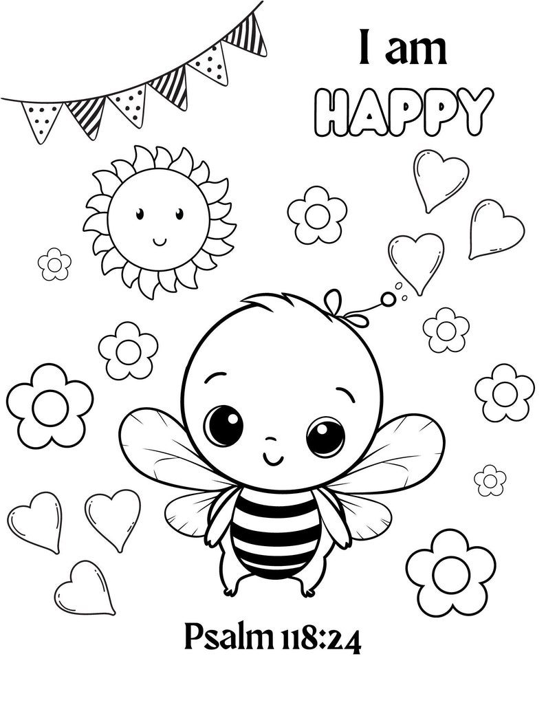 10 Printable Bible Affirmation Coloring Pages VBS, Sunday School ...