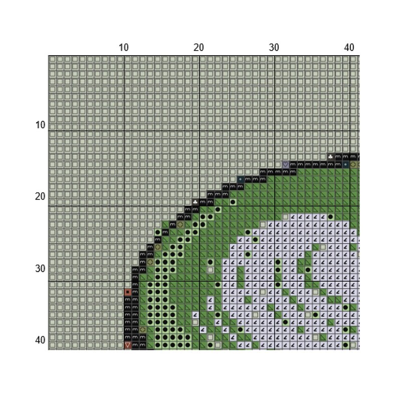 Cross Stitch Chart – a Matcha Latte, Aesthetic & Cozy Coffee Shop Drink ...