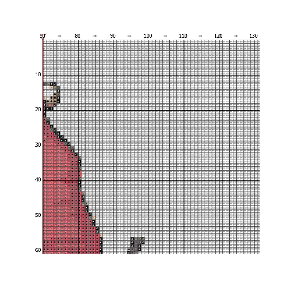 Cross Stitch Chart – Scandinavian Gnome in Green and Red Simple ...