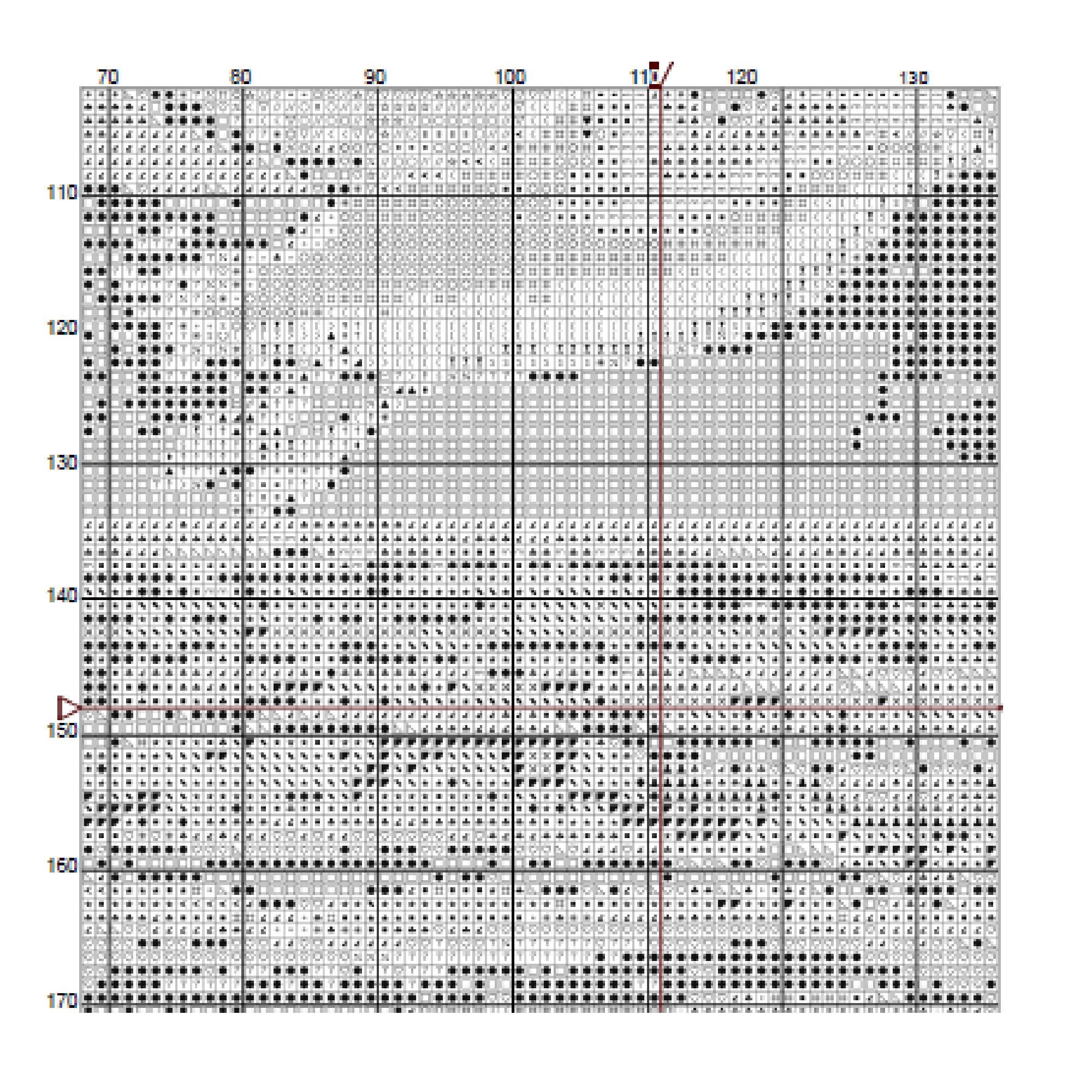 Cross Stitch Chart – Flying Seagull. Sea Ocean Waves. PK Compatible ...