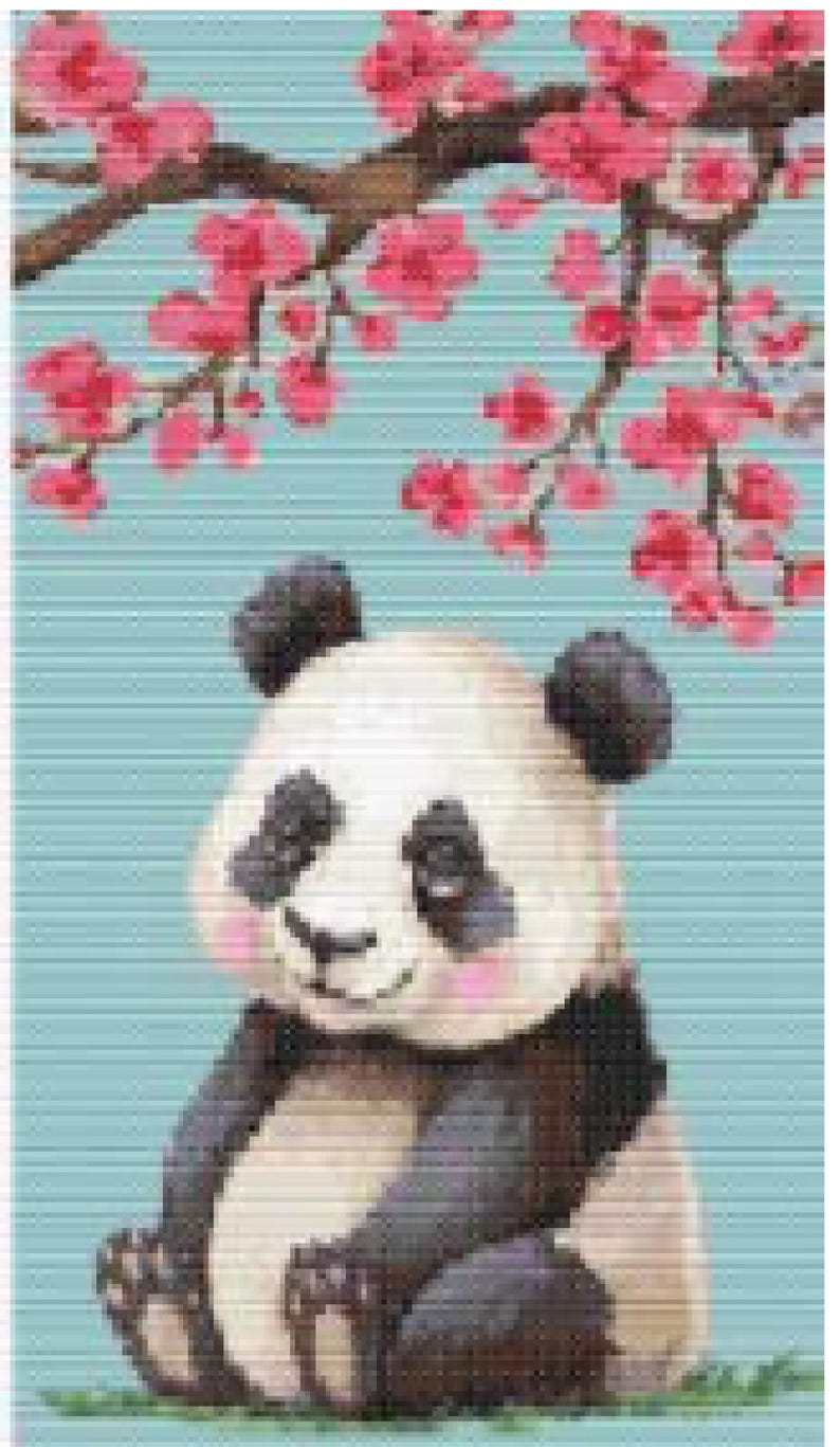 Cross Stitch Chart – Triptych. Baby Giant Panda. Baby Bamboo Bear, PDF ...