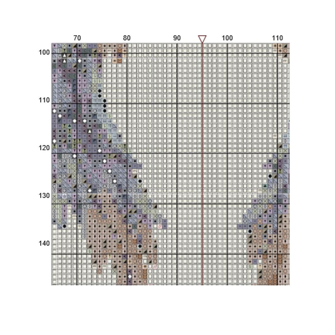 Cross Stitch Chart – a Pair of Divine Blue Angel Wings, Holy, Christian ...