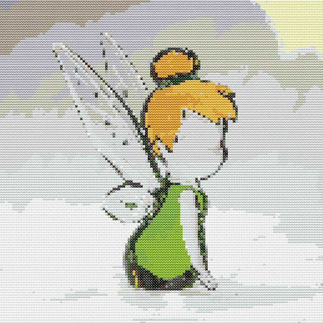 Cross Stitch Chart – Fairy Peter Pen Ding Ding.glass Crystal Wings, PDF ...