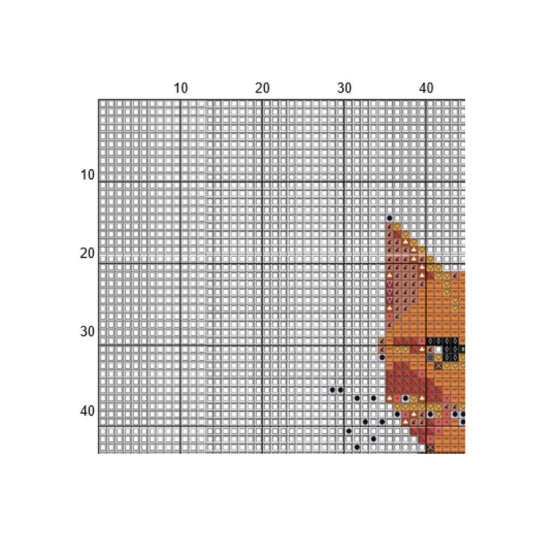 Cross Stitch Chart – Cute Design of Two Cats, Black Cat and Orange Cat ...