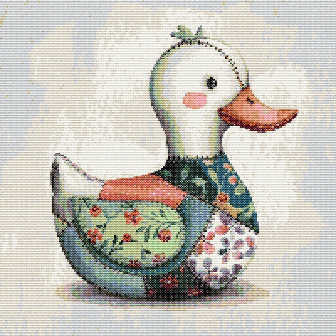 Cross Stitch Chart – Duck.patchwork. Bright Patches. Flowers,pdf File ...