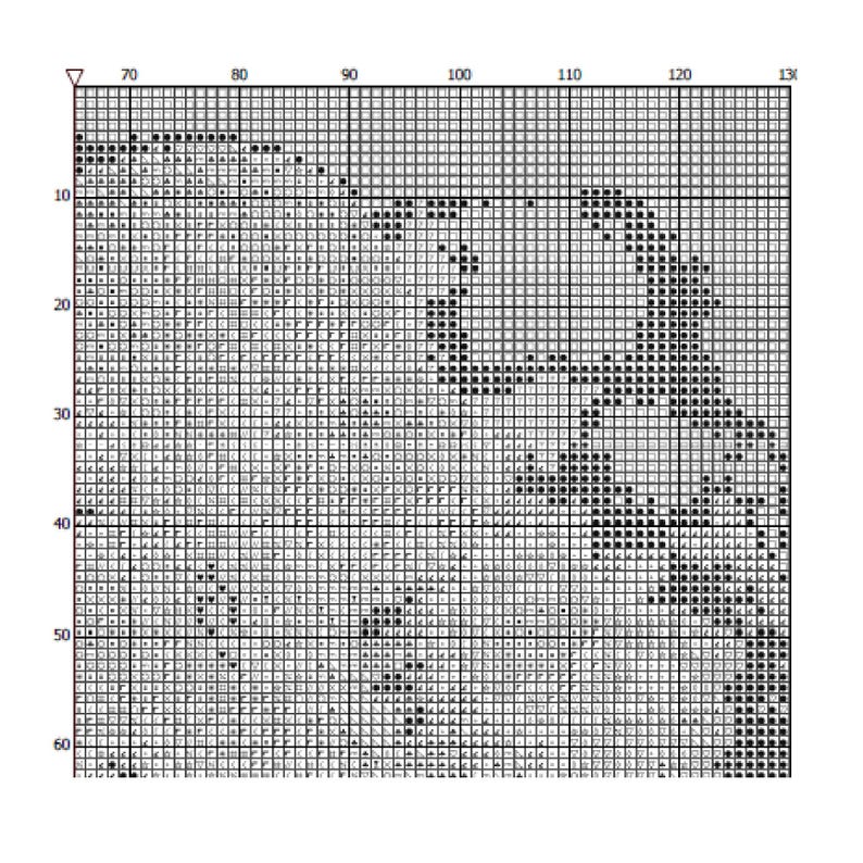 Cross Stitch Chart – Dwarf in a Hat With Daisies. for Beginners, PDF ...
