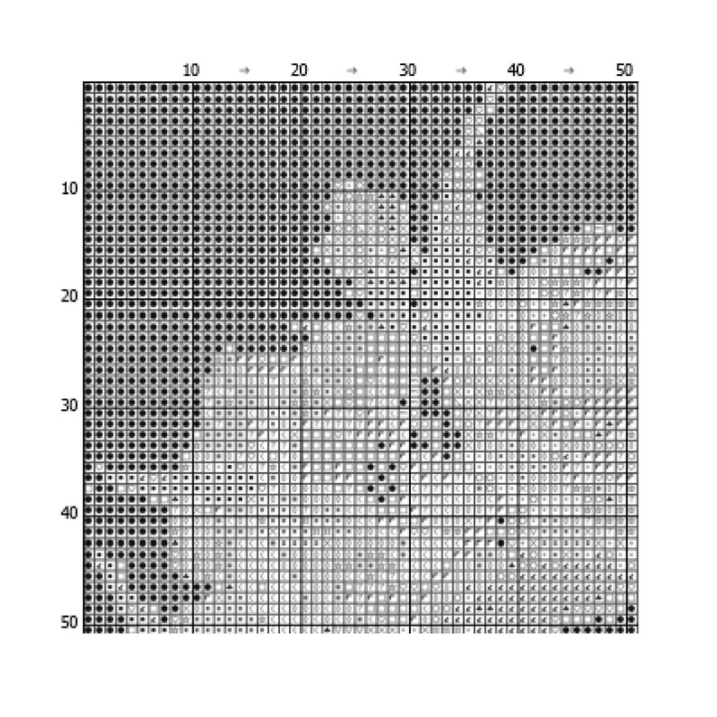 Cross Stitch Chart – Cute Funny Funny Seagull Bird With a Wreath of ...