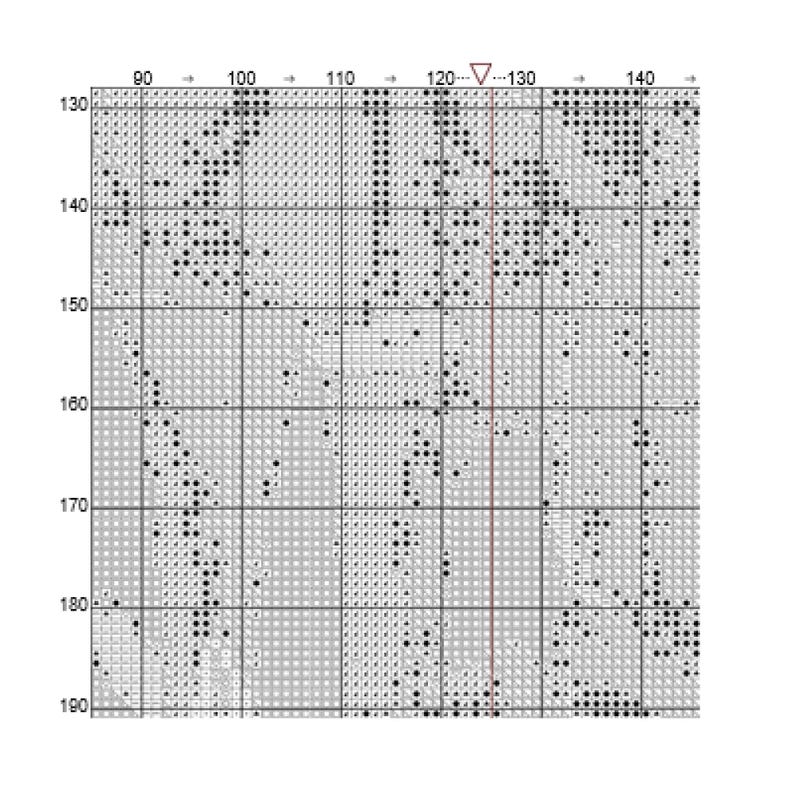 Cross Stitch Chart – Scared Gray Cat With Garland, PDF File, Simple ...
