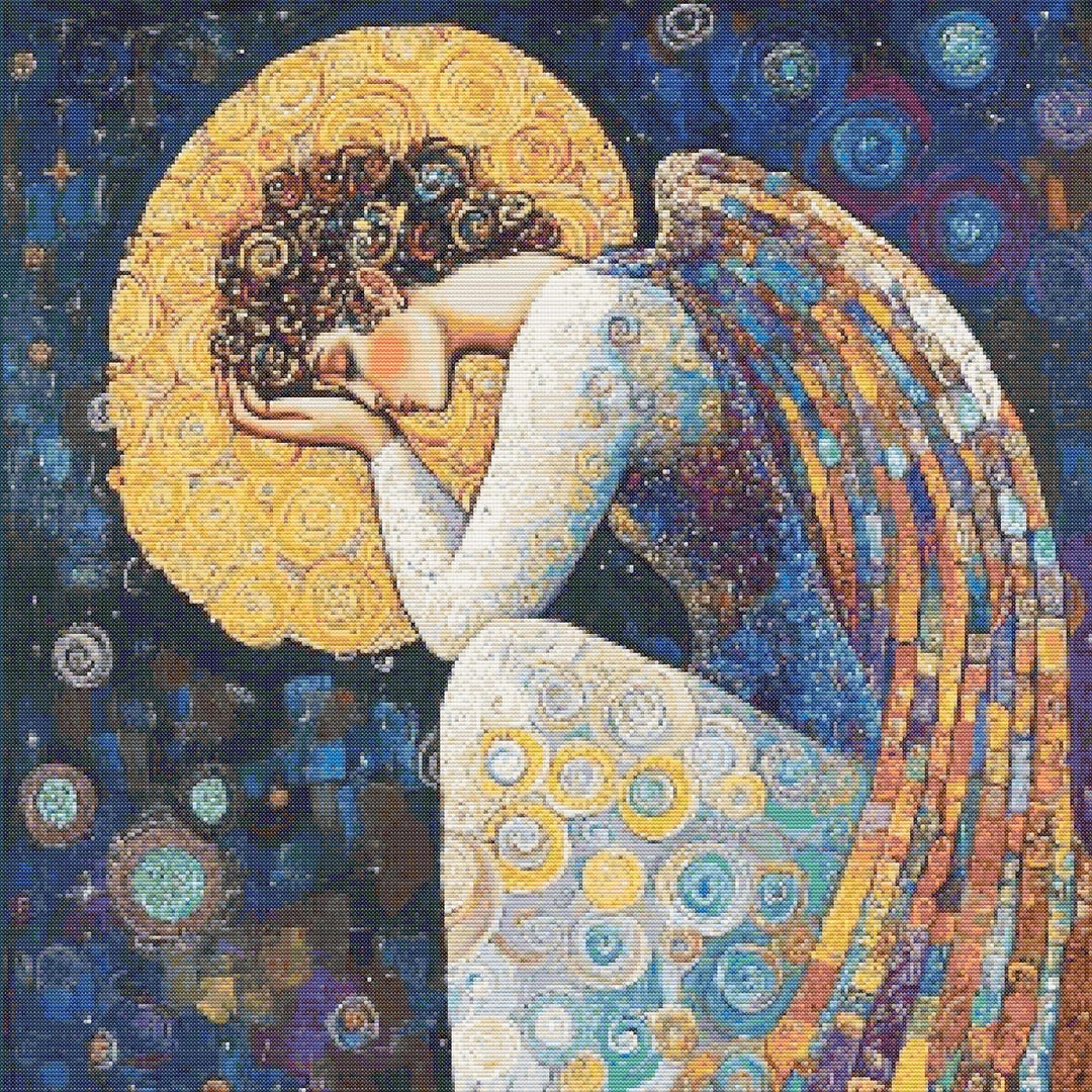 Cross Stitch Chart – Heavenly Angel in the Style of Klimt.pk Compatible ...