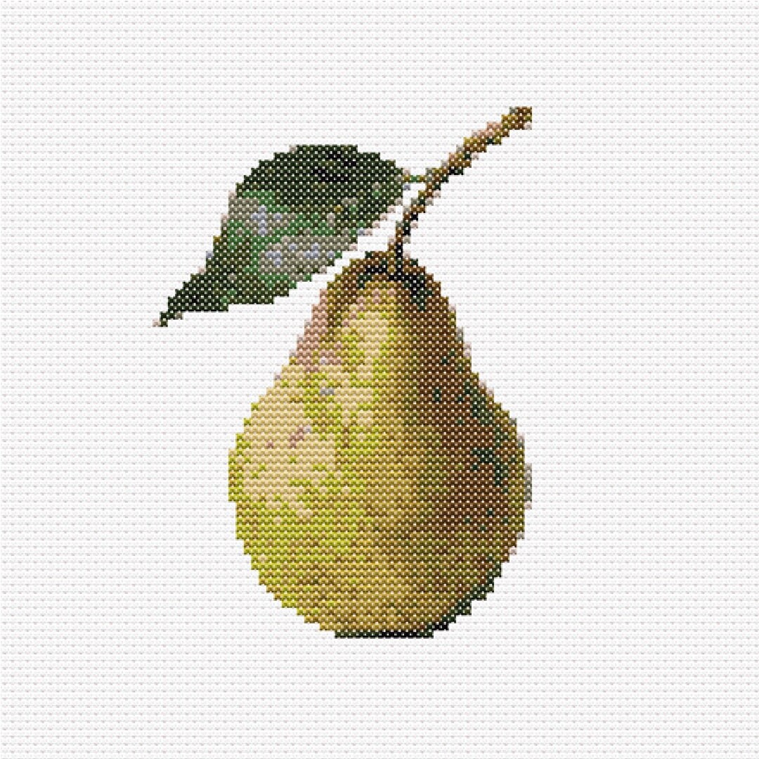 Cross Stitch Chart – a Pear Composition, Mid-autumn Sweet Fruit PDF ...